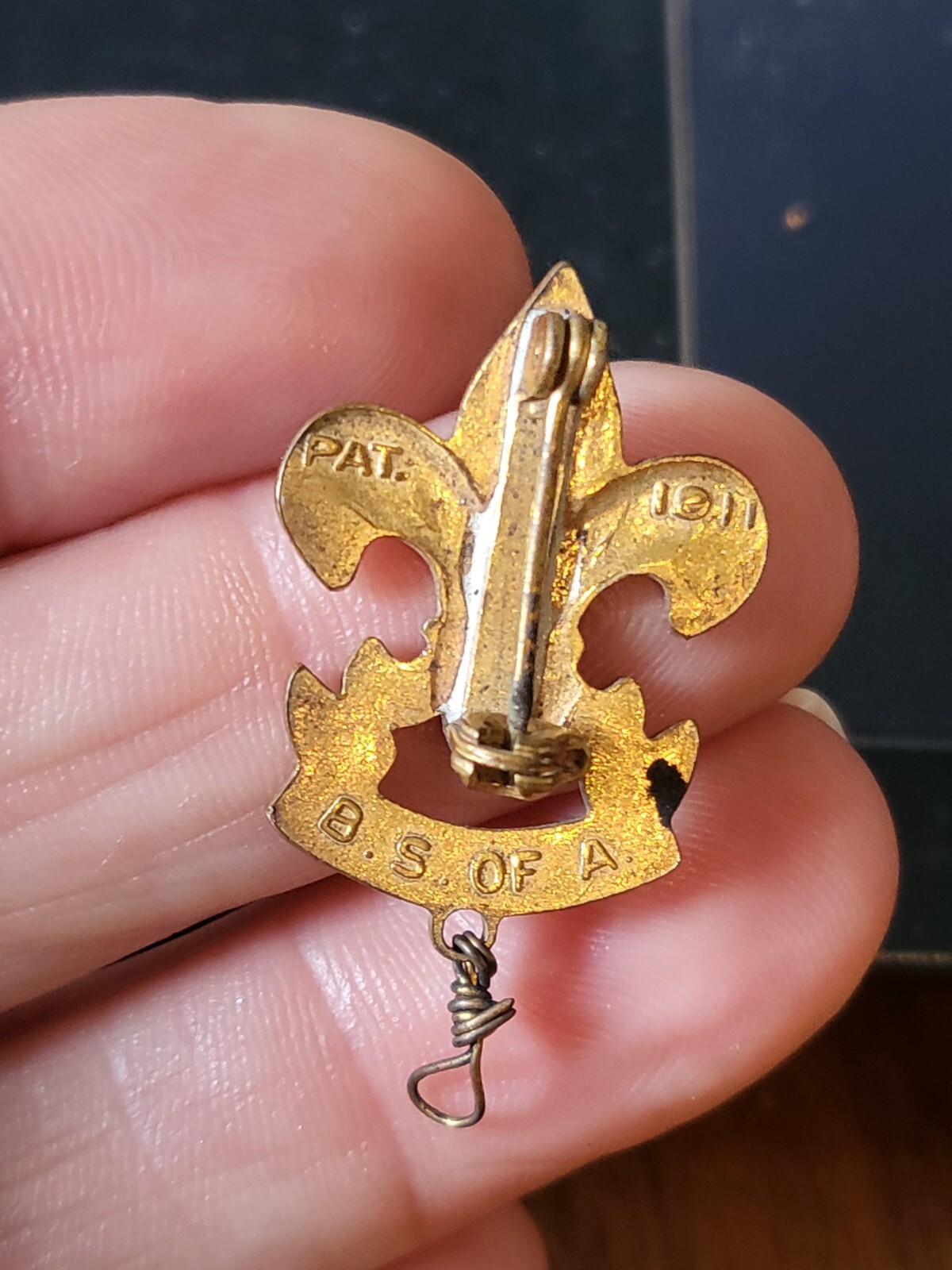 1911 Boy Scouts of America FIRST CLASS Large Rank GOLD Pin BSA Hat ...