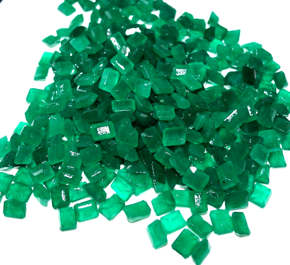 70 Ct Natural Certified Emerald Cut Colombian Green Emerald Lot Loose ...