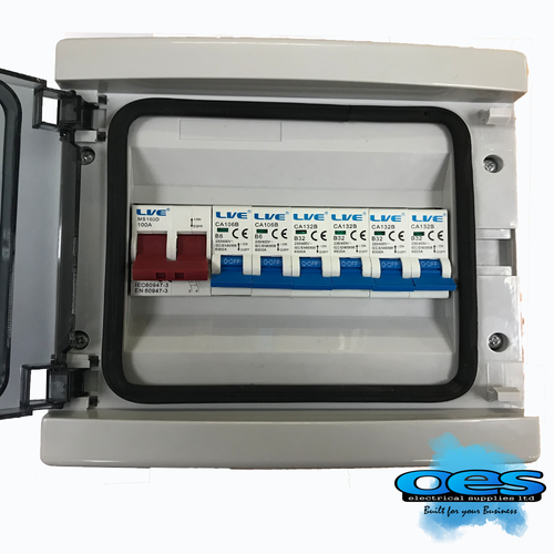 CONSUMER UNIT WEATHERPROOF UP TO 6 WAY 100 AMP SWITCH SHED GARAGE ...
