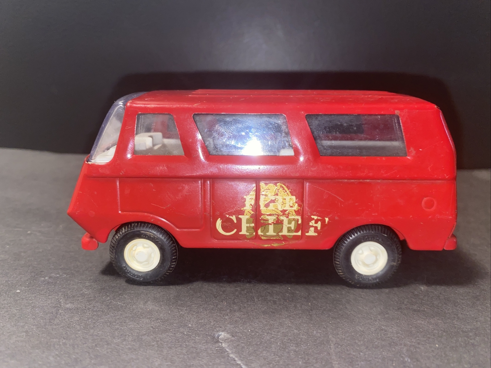Vintage Tonka Fire Chief Pressed Steel Van Red Mini Toy Truck 1970's 5 ...