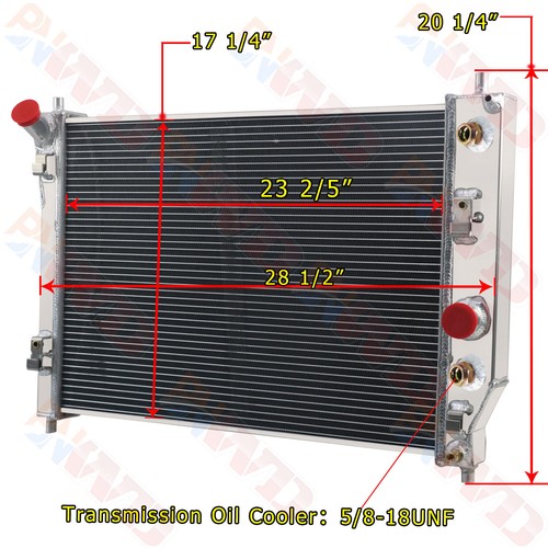 Aluminum 4 Rows Radiator For 2003-2013 Chevy SSR Corvette Base 5.3L 6 ...