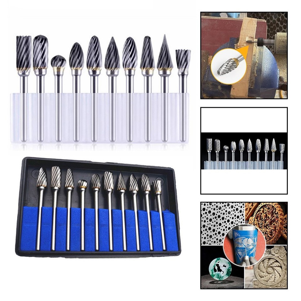 Set Punte Utensile Rotante Punte Raspa Utensile Rotante Doppio Taglio ...