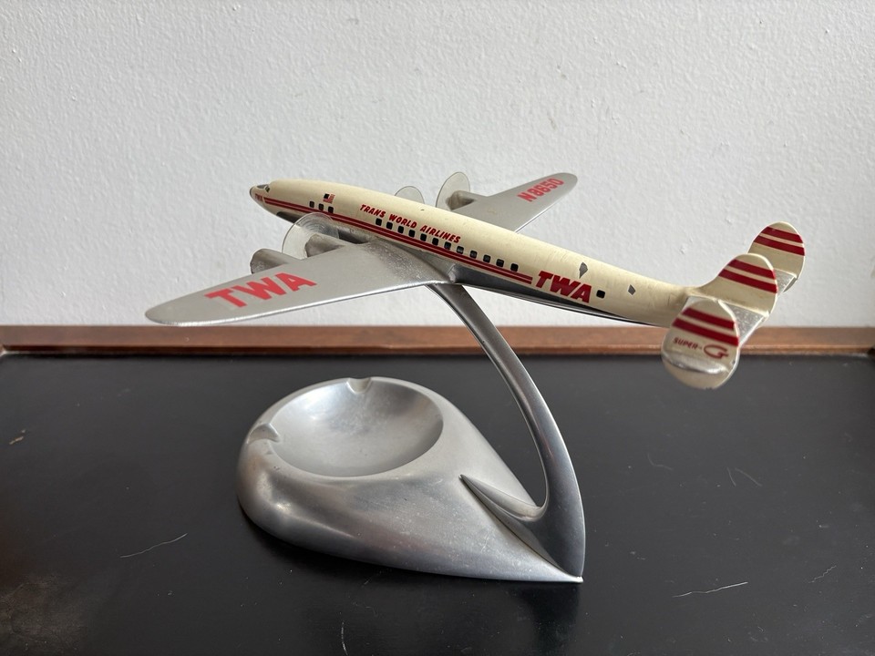 Vintage Riffe Models TWA Super G Constellation Desk Model Airplane ...