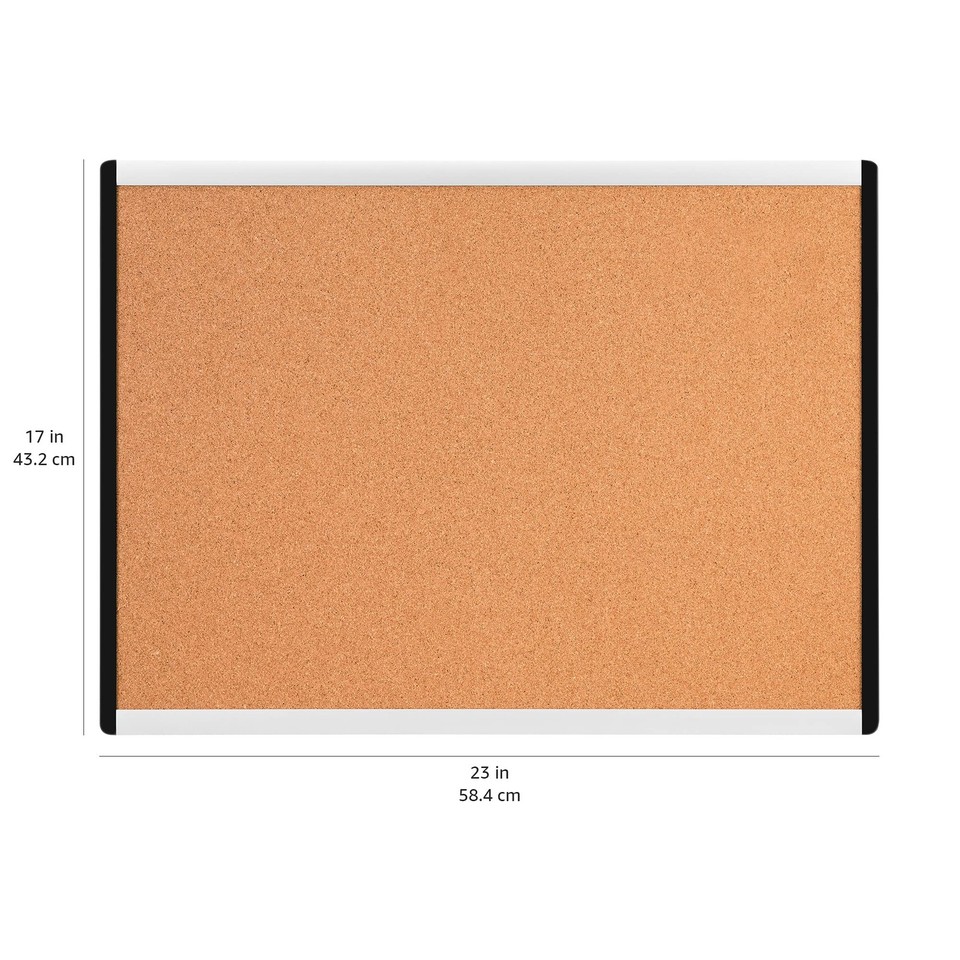 Amazon Basics Cork Bulletin Board 23"x17" Pin Board Office Home 3-Pack ...