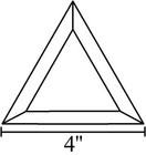 4x4x4 Premium Triangle Bevels - Clear (5) | eBay