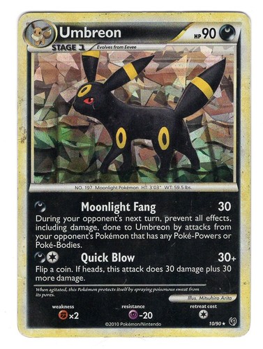 Pokémon TCG Umbreon Undaunted 10/90 Cracked Ice Deck Exclusive Holo ...