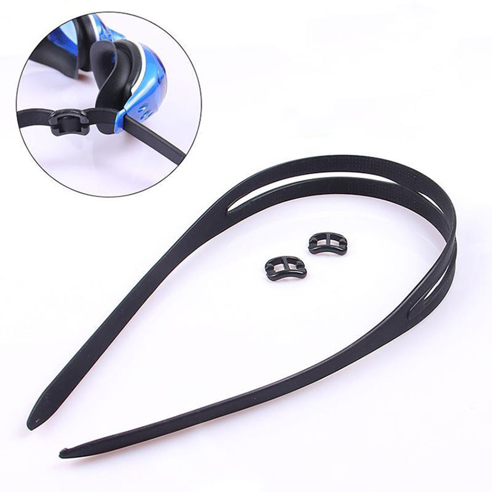 Swimming Goggles Silicone Strap & Swim Goggles Buckle Adjustable ...