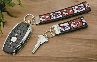 Kansas City Chiefs Keychain Key Fob Wristlet KeyChains Key Fob KC ...