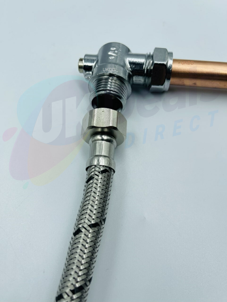 2 X 15MM x 3/8" Angle Flat Faced Male Isolating Valve For Flexi Tap ...