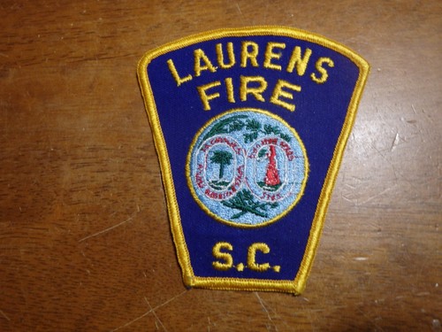 LAURENS SOUTH CAROLINA FIRE DEPARTMENT EMT FIRE FIGHTER PATCH BX AAA#7 ...