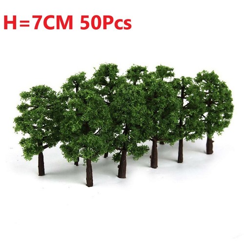 50Pcs-Model Trees Train Railroad Micro Landscape Layout Diorama Scale ...