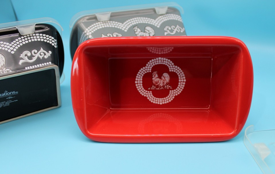 Temp-tations Set of (3) 14-oz Mini Loaf Pans with Gift Boxes/New/Doodle ...