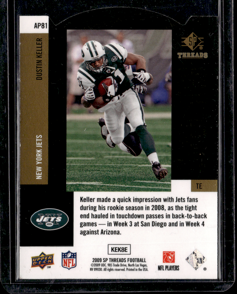 2009 SP Threads Die Cut #AP81 Dustin Keller New York Jets | eBay