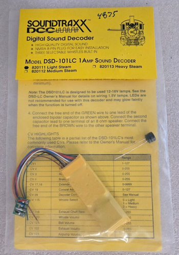Soundtraxx DCC Digital Sound Decoder Model DSD-101LC 820121 Alco TS | eBay