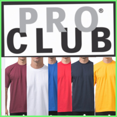 3 PACK PROCLUB PRO CLUB MENS PLAIN SHORT SLEEV T SHIRT HEAVYWEIGHT ...