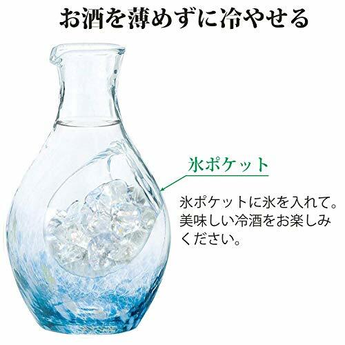 Toyo Sasaki Japanese Cold Sake Glass Set Carafe 300ml Tokkuri Ochoko ...