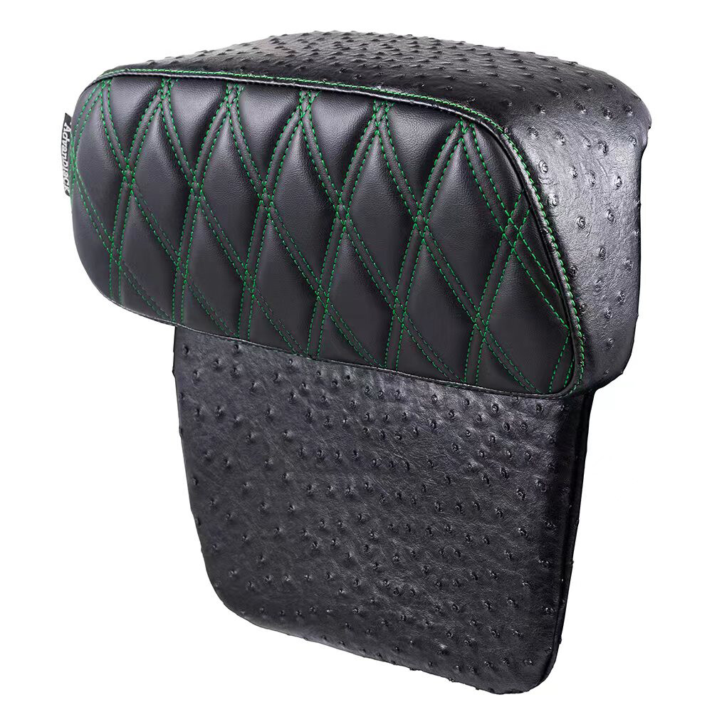 Advanblack Raptor Small Backrest Pad Green Stitching Fits Harley ...