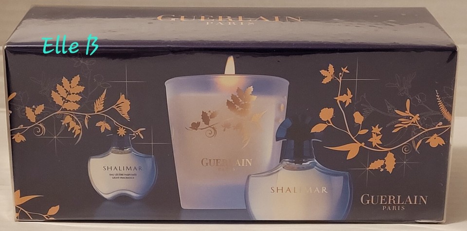 Guerlain SHALIMAR & Eau Legere Parfumee EDT Splashes & Candle 3 Piece ...