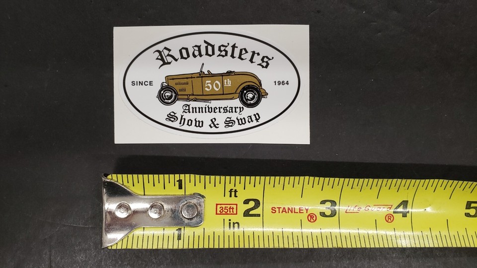 TWO L.A. ROADSTERS ROADSTER 50TH ANNIVERSARY SINCE 1964 CAR STICKERS ...
