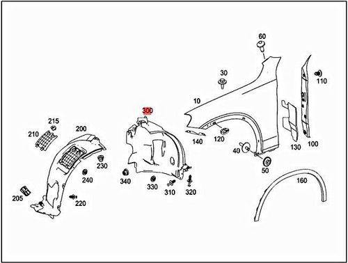 Genuine MERCEDES C253 X253 GLC X253 Cover wheel arch 2536910303 | eBay