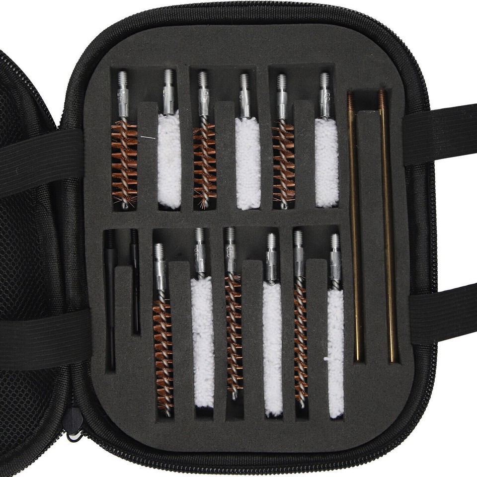 43 PCS Gun Cleaning Kit Pro Universal Pistol Rifle Shotgun Cleaner Set ...