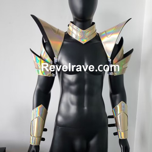 Burning Man Holographic Laser Gold Armor, Rave Festival Armor Costumes ...