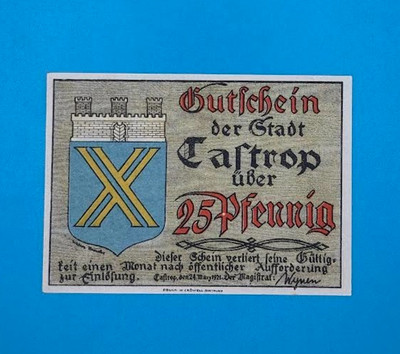 Germany 25, Pfennig Notgeld, banknote, 1921 AU Beautiful Color | eBay