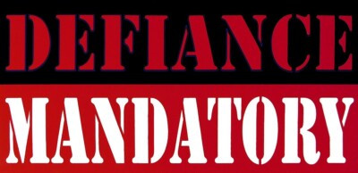 6 Pack Defiance Mandatory Black Red White Vinyl Decal Bumper Sticker | eBay