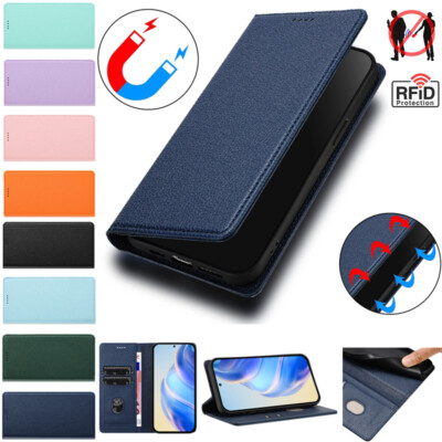 For Xiaomi POCO M6 F6 X7 Redmi Note 13 14 Pro Plus Leather Magnetic ...