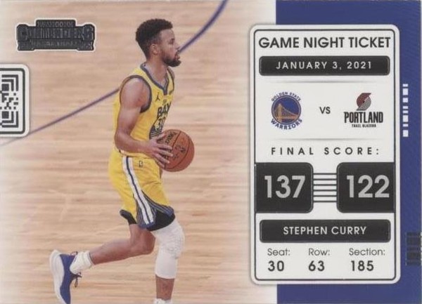2021-22 Panini Contenders - Game Night Ticket #8 Stephen Curry for sale ...