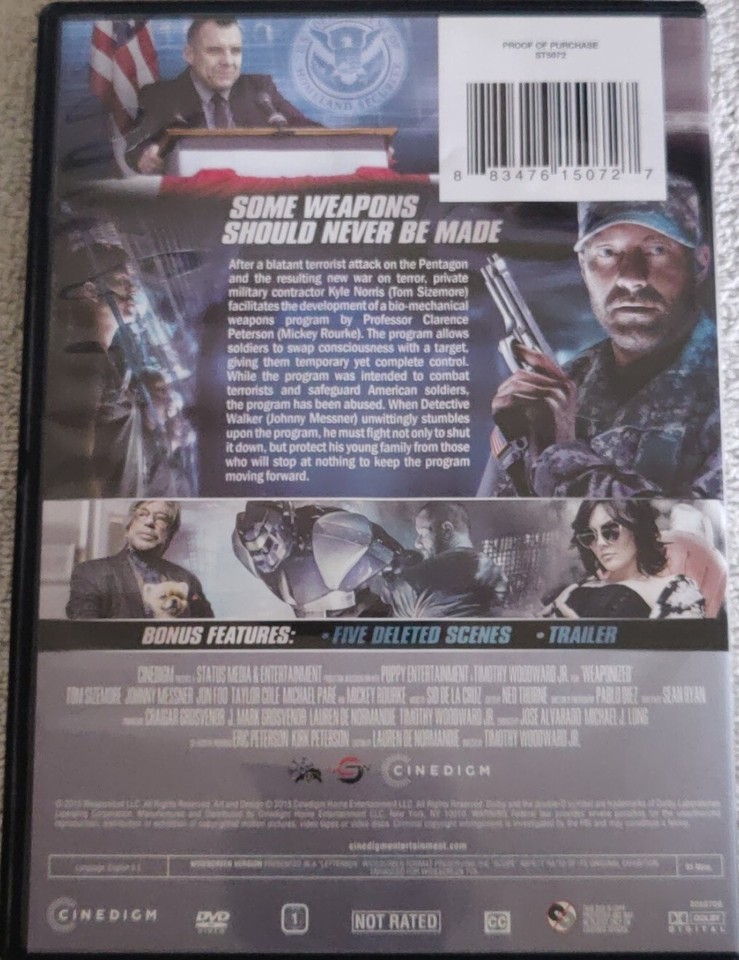 Weaponized (DVD, 2016, Widescreen) Movie 883476150727| eBay