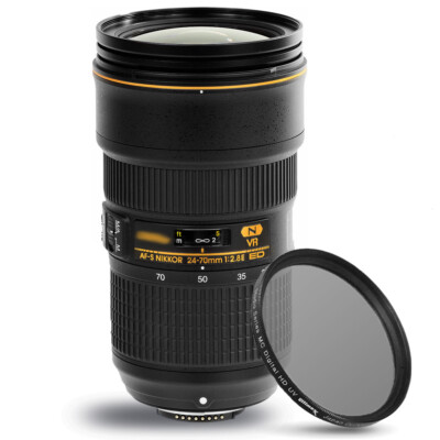 Nikon AF-S NIKKOR 24-70mm f/2.8E ED VR Lens 20052 + UV Ultraviolet ...