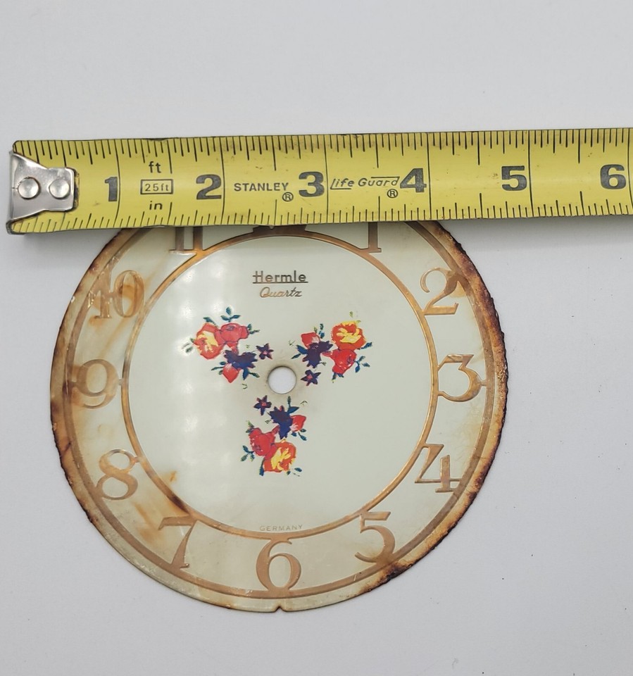 Hermle Germany Porcelain Dial Clock Part Distressed Rustic Decorating ...