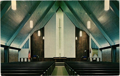 Crestview Methodist Church Nave Topeka Kansas Chrome Postcard | eBay