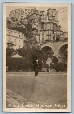 Monte Carlo Monaco Postcard Bridge Road Building US Navy c1920's WW1 ...