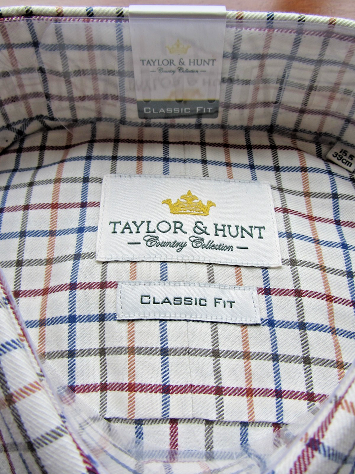 Taylor & Hunt Check Shirt Country Collection Classic Fit 15.5 inch ...
