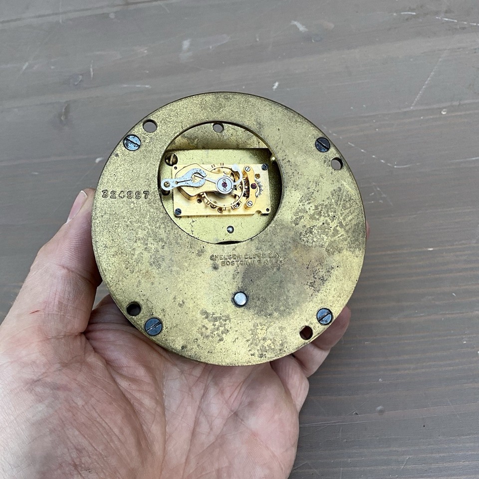 chelsea boston clock company WW2 ships clock movement , running ...