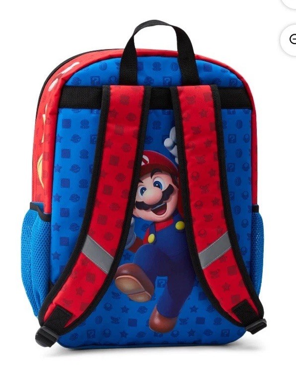 Super Mario Backpack 17” Mario Luigi Yoshi Front Pocket Boys Girls Kids ...