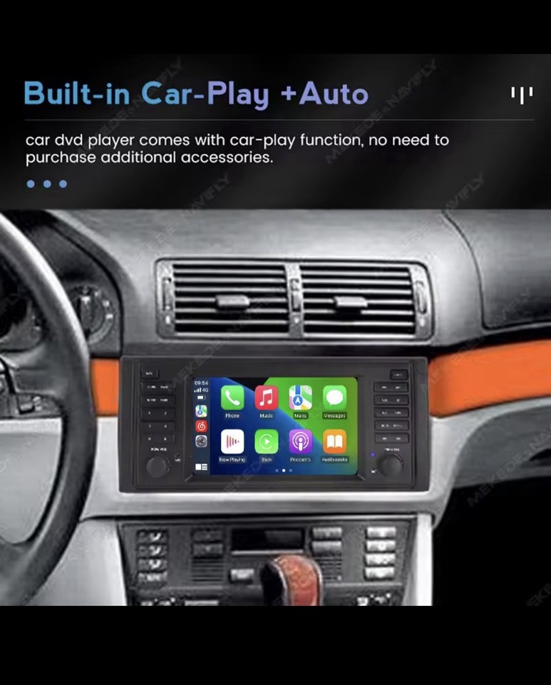 BMW E53 X5 E39 M5 E38 carplay android auto head unit radio stereo NO POWER CABLE | eBay UK