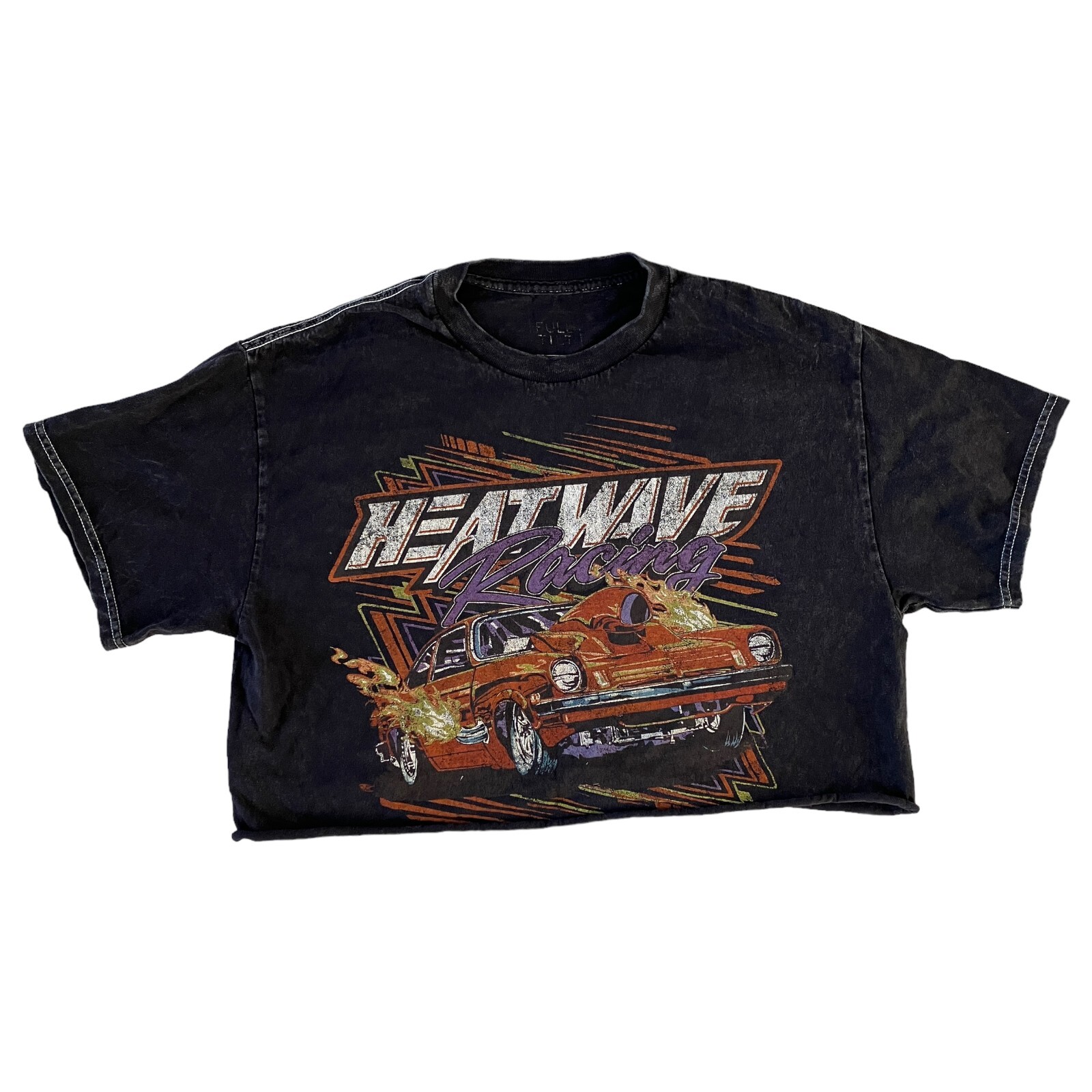 Vintage FULL TILT Heatwave Racing T-shirt Mens S Black Cotton Bottom ...