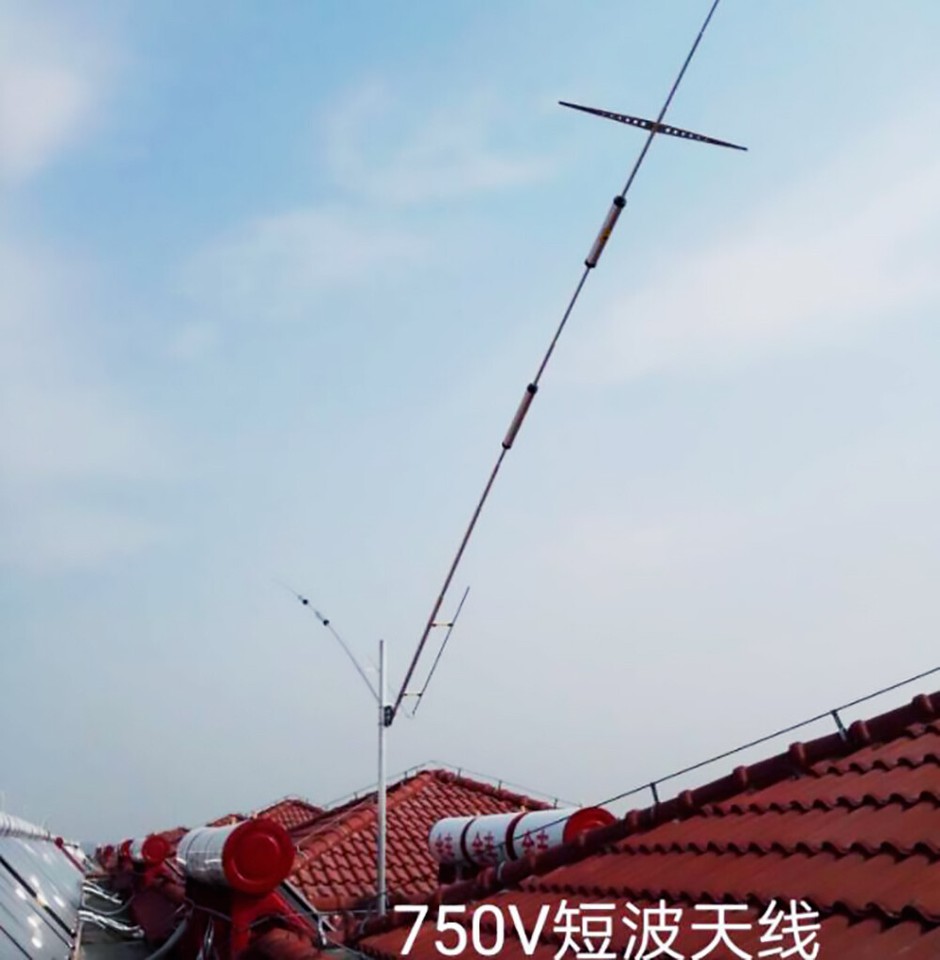 750V Shortwave Antenna V Antenna 5 Bands 7M-14M-21M-28M/29M-50M High ...