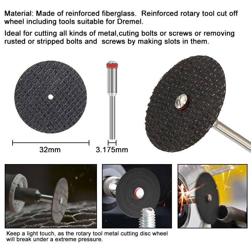 60Pcs Mini Cut Off Wheel Resin Cutting Disc Set for Dremel Rotary Tool ...