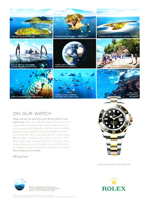 ROLEX WATCH MAGAZINE promo ad #028 ORIGINAL PLANET SEAS & OCEANS "NOT A ...