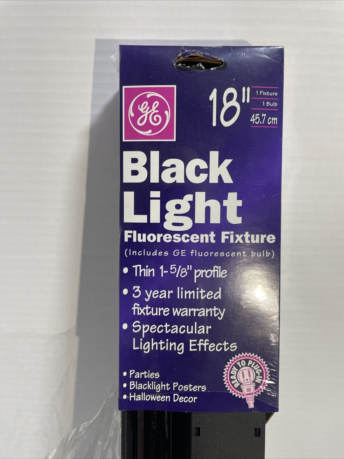 GE 18 inch black light fluorescent fixture includes GE fluorescent GE ...