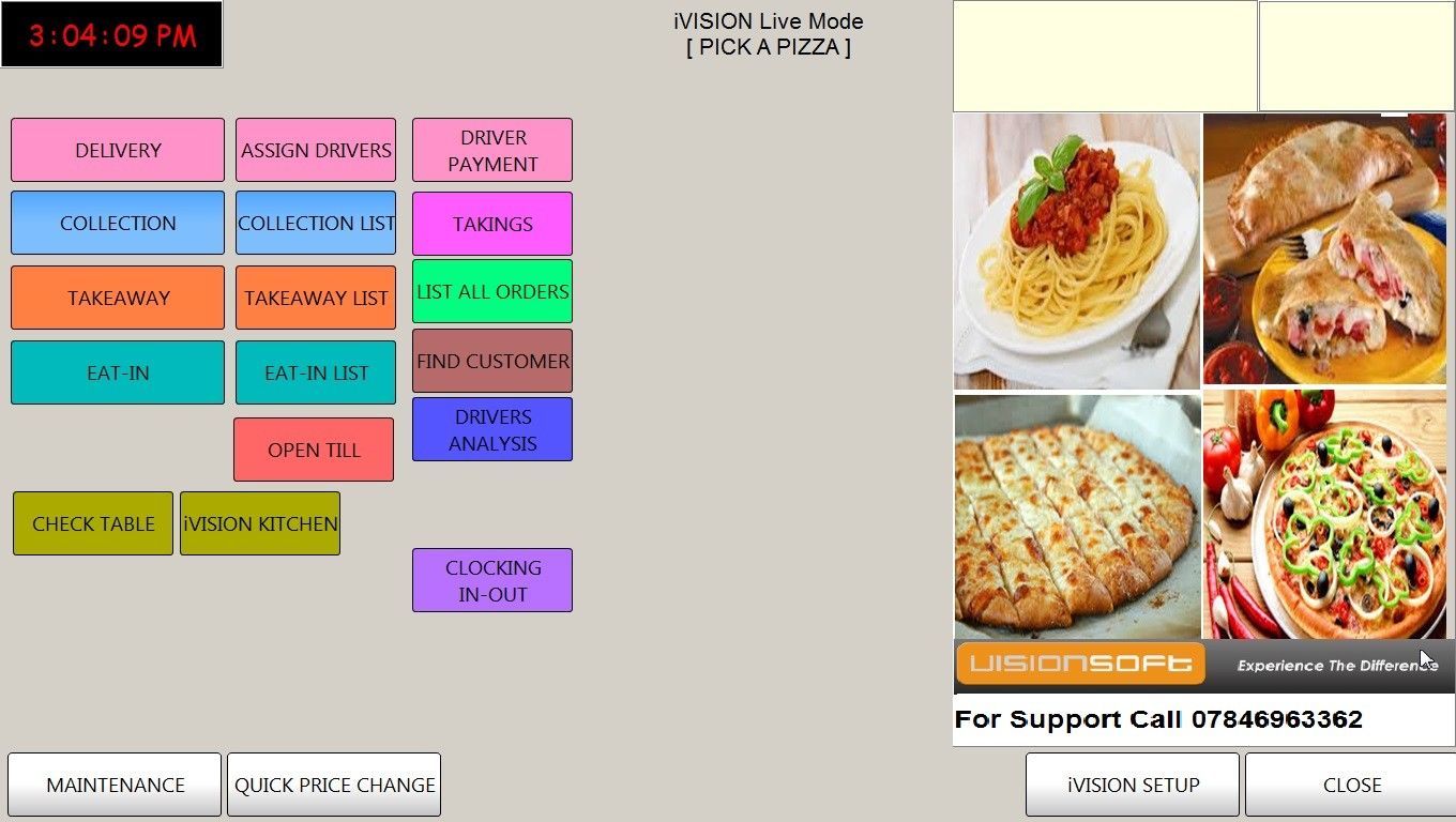 EPOS Pos till system ivision takeaway restaurant coffee delivery ...