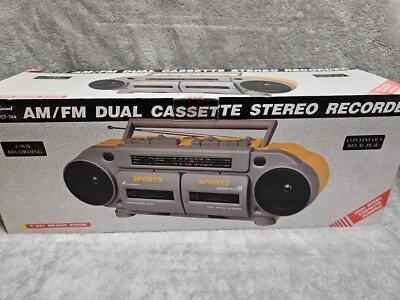 Lenoxx Sound CT-744 AM/FM Stereo Dual Cassette Recorder Yellow | eBay