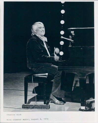 1974 Press Photo Smiling Country Singer Charlie Rich at Piano 1970s | eBay