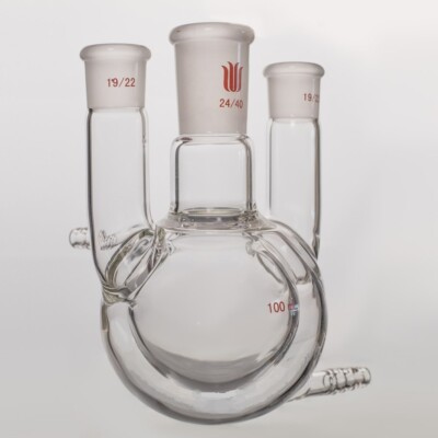 Lab glassware full jacket flask round bottom 24/40 3 neck 100ml 500ml ...