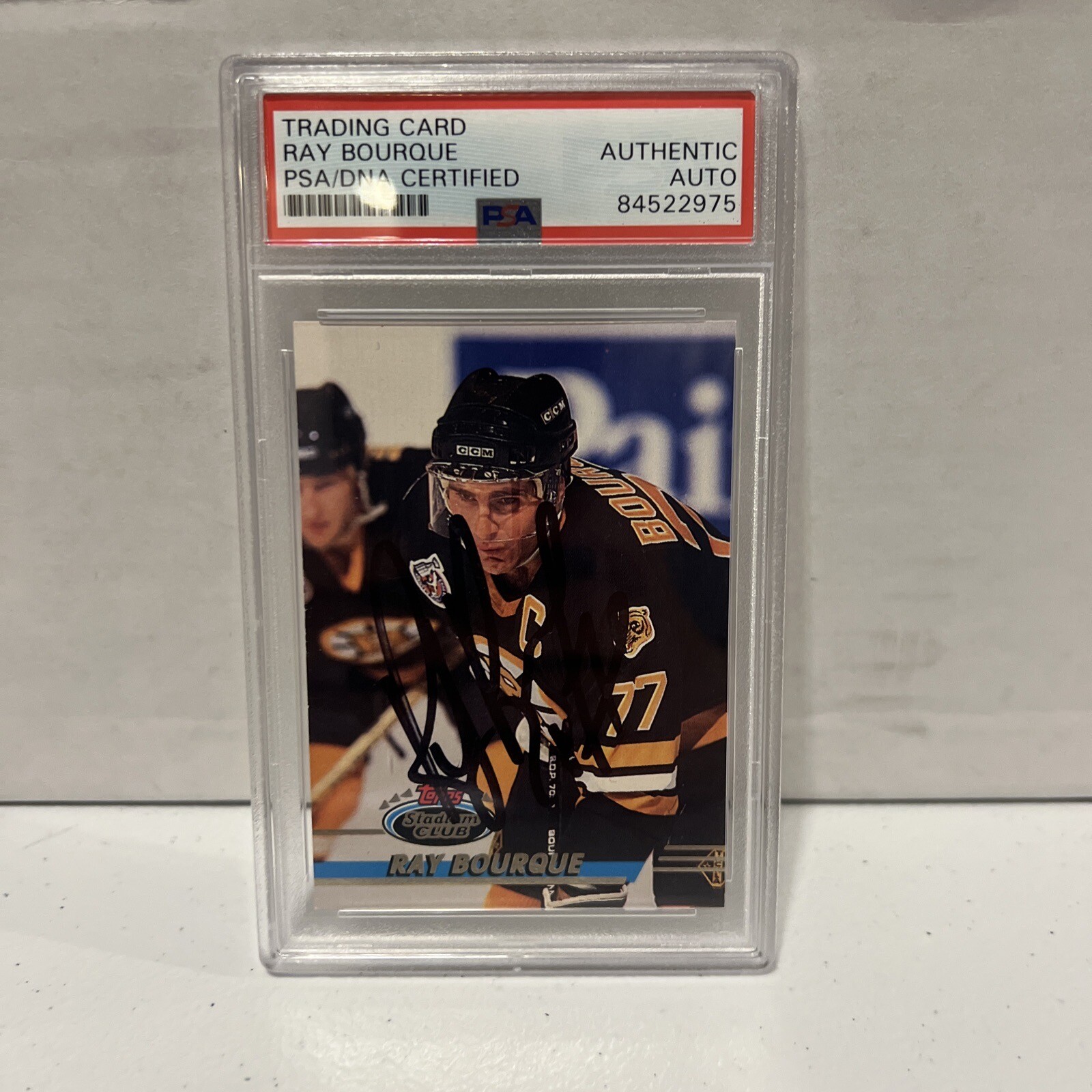 Ray Bourque Autographed Signed 1993 Topps Stadium Club Card #160 PSA ...