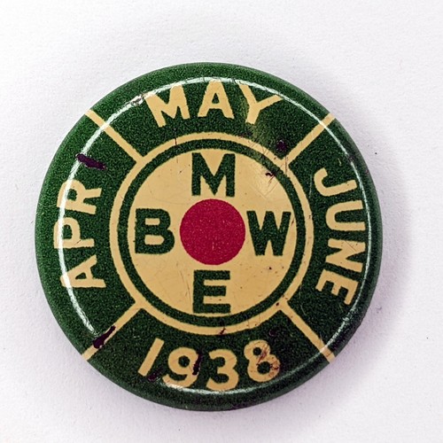 1938 2nd Qtr BMWE Union Pin Button Brotherhood Maintenance Railway ...
